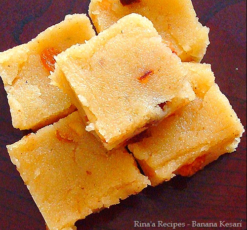 Rina's Recipes: Banana Sujji Halwa